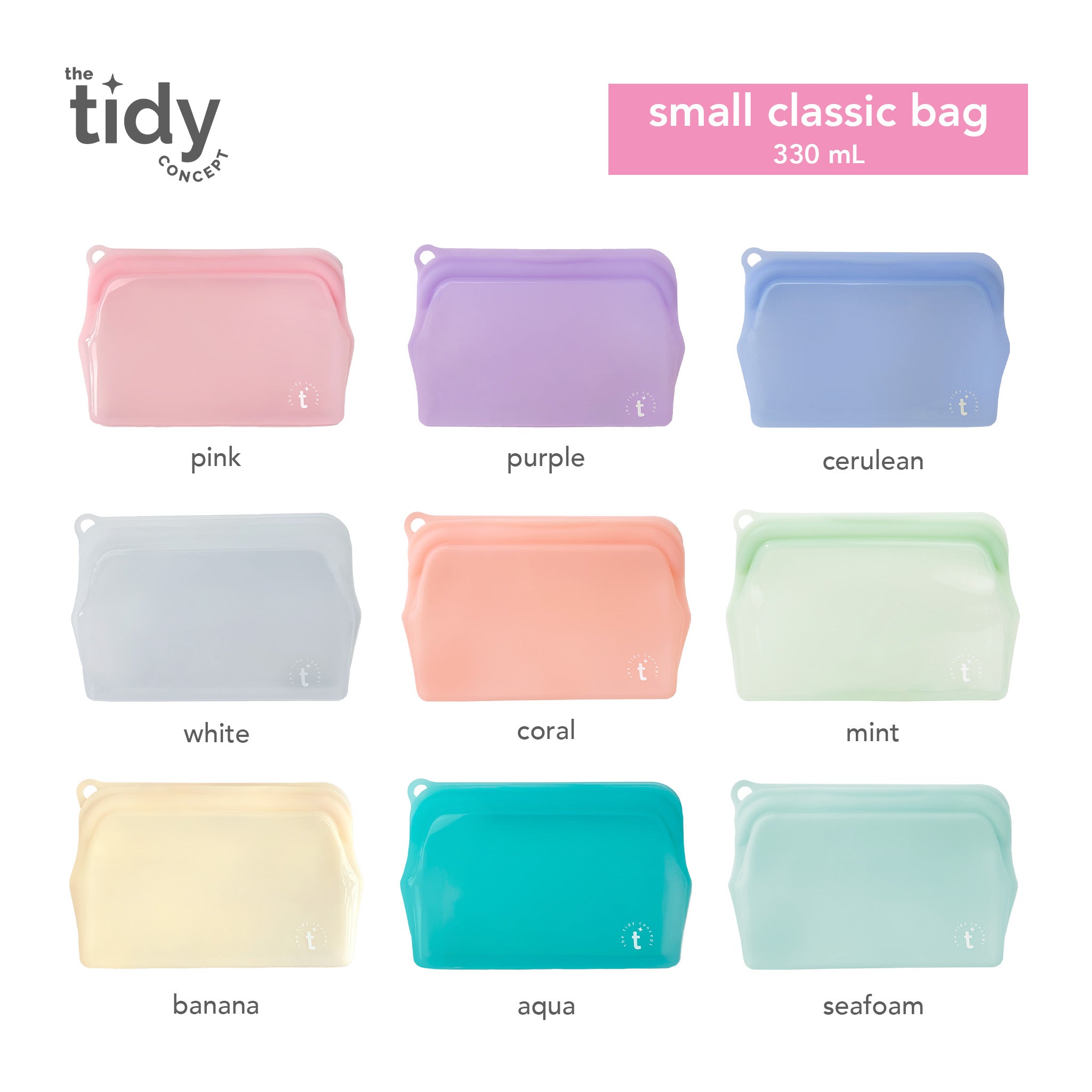 The Tidy Concept Classic Reusable Silicone Bag - Small – The Tidy ...